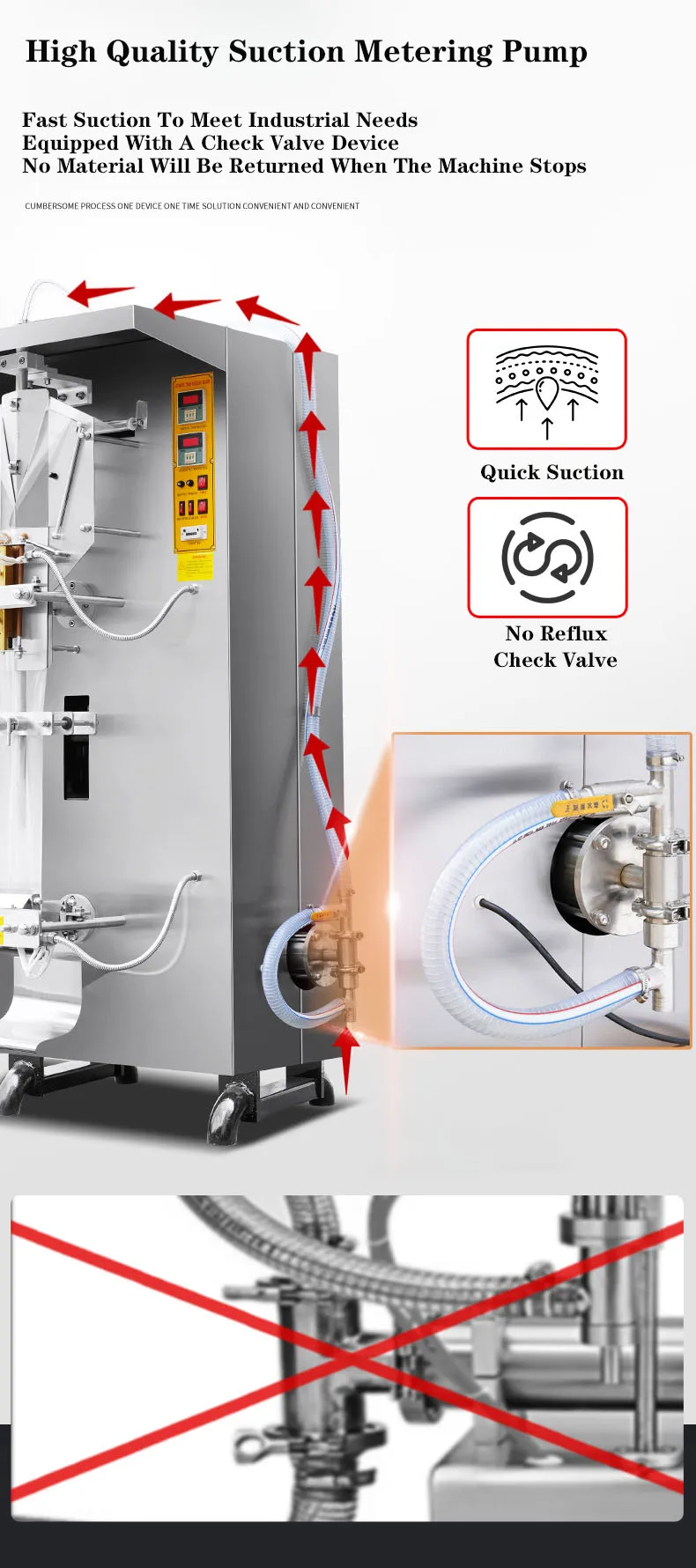 Automatic Vertical Water Viscous Liquid Packing Machine Filling Sachet ...