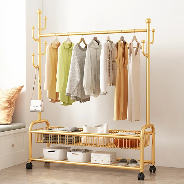Balcony & Indoor Mobile Bag Rack Household Room and Bedroom Floor ...