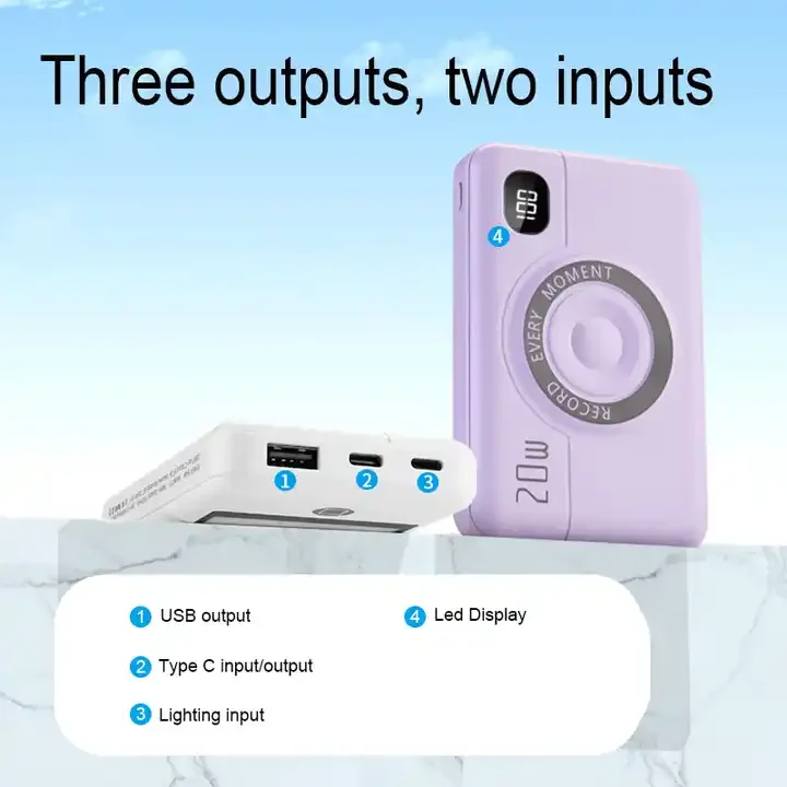 Light Painting Logo Power Bank 10000mah Large Capacity Mobile Power ...