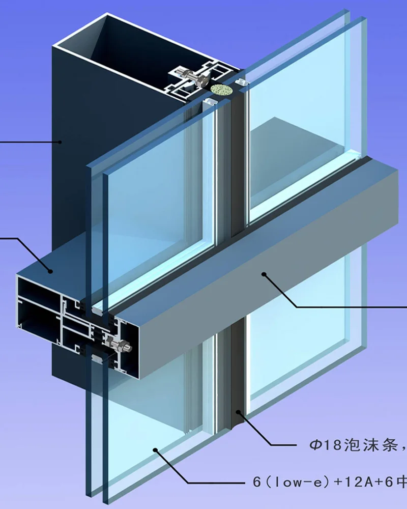 Mirror Glass Curtain Wall Facade Design Double Glass Curtain Wall Glass ...