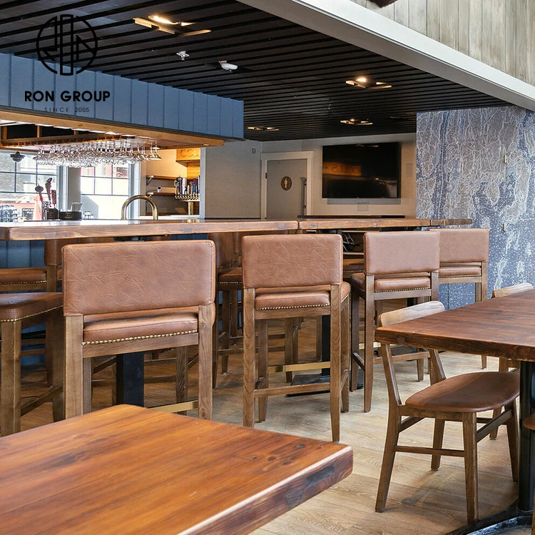 Simple Modern Design Restaurant Furniture Solid Wood Sofa Chair For ...