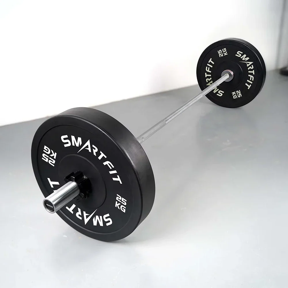 SMARTFIT Gym 7ft Competition Bar Strength Training Barbell Bar Chrome ...