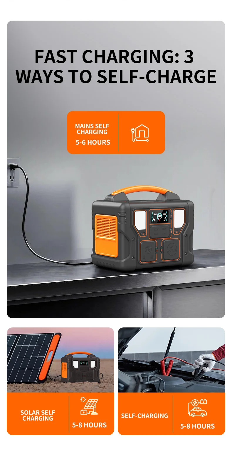 Mini Solar Generator - 300W Portable Power Station for Camping