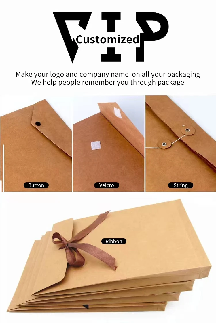 Customized Design Document Cardboard Envelope Packaging With Customized ...