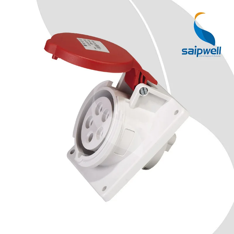 Saipwell Ce Socket 400v 16a Ip44 European Standard Panel Mounted Angle ...