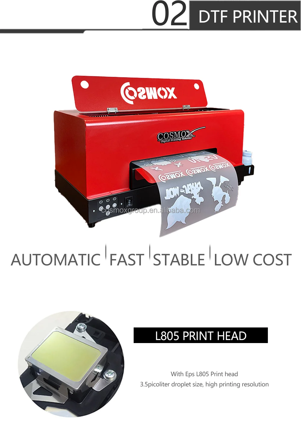 A3 Size L805 Printer Automatic Roll To Roll Printer Dtf Printer T-shirt ...