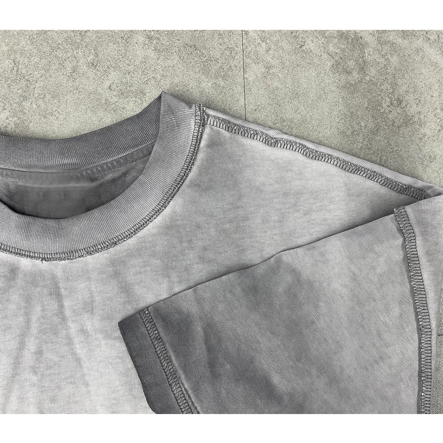 Custom Fade Wash Gradient Color T Shirt Drop Shoulder Sleeves Oversized ...