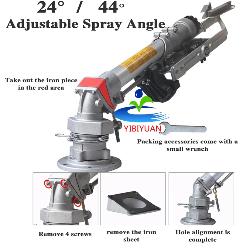 Agricultural Water Gun Irrigation System - 360 Rotary Brass Sprinkler ...