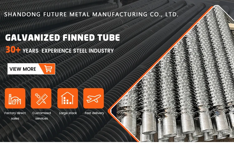 Spiral Finned Tubes For Galvanized Aquaculture Farms Hot-dip Galvanized ...