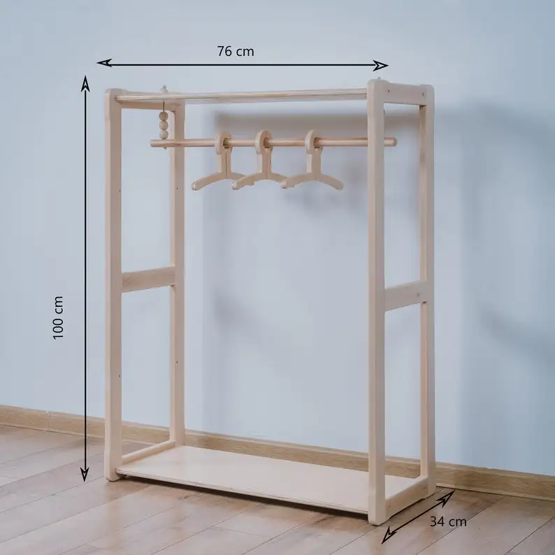 Kids Dress Up Clothes Hanger Timber Clothing Rack A Frame Rack Kids ...