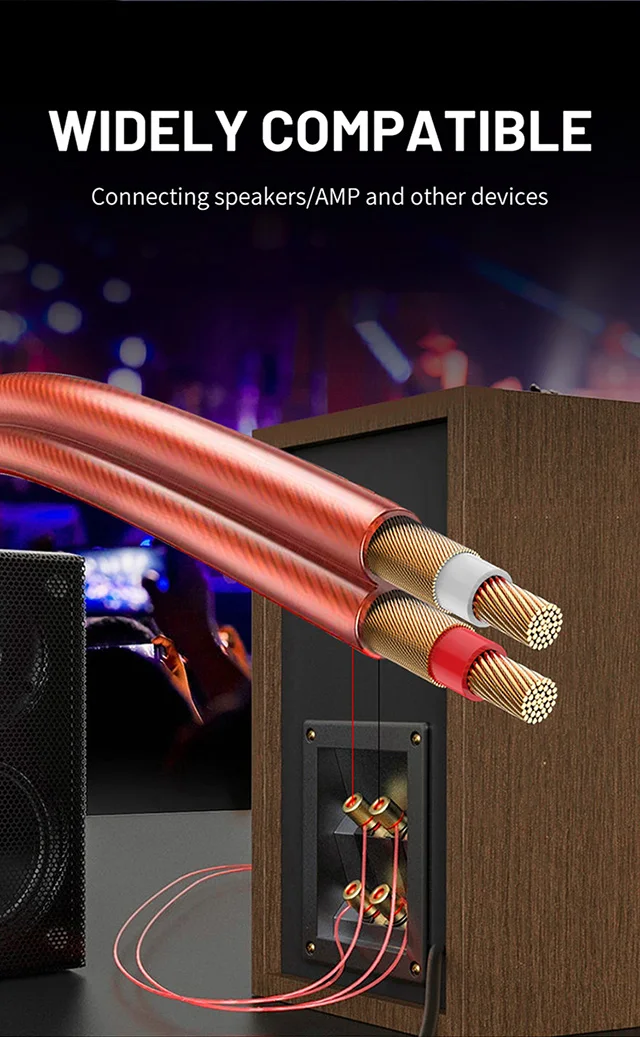 HIFI 2 Core Speaker Wire Cable Red Audio Home Theater Surround ...