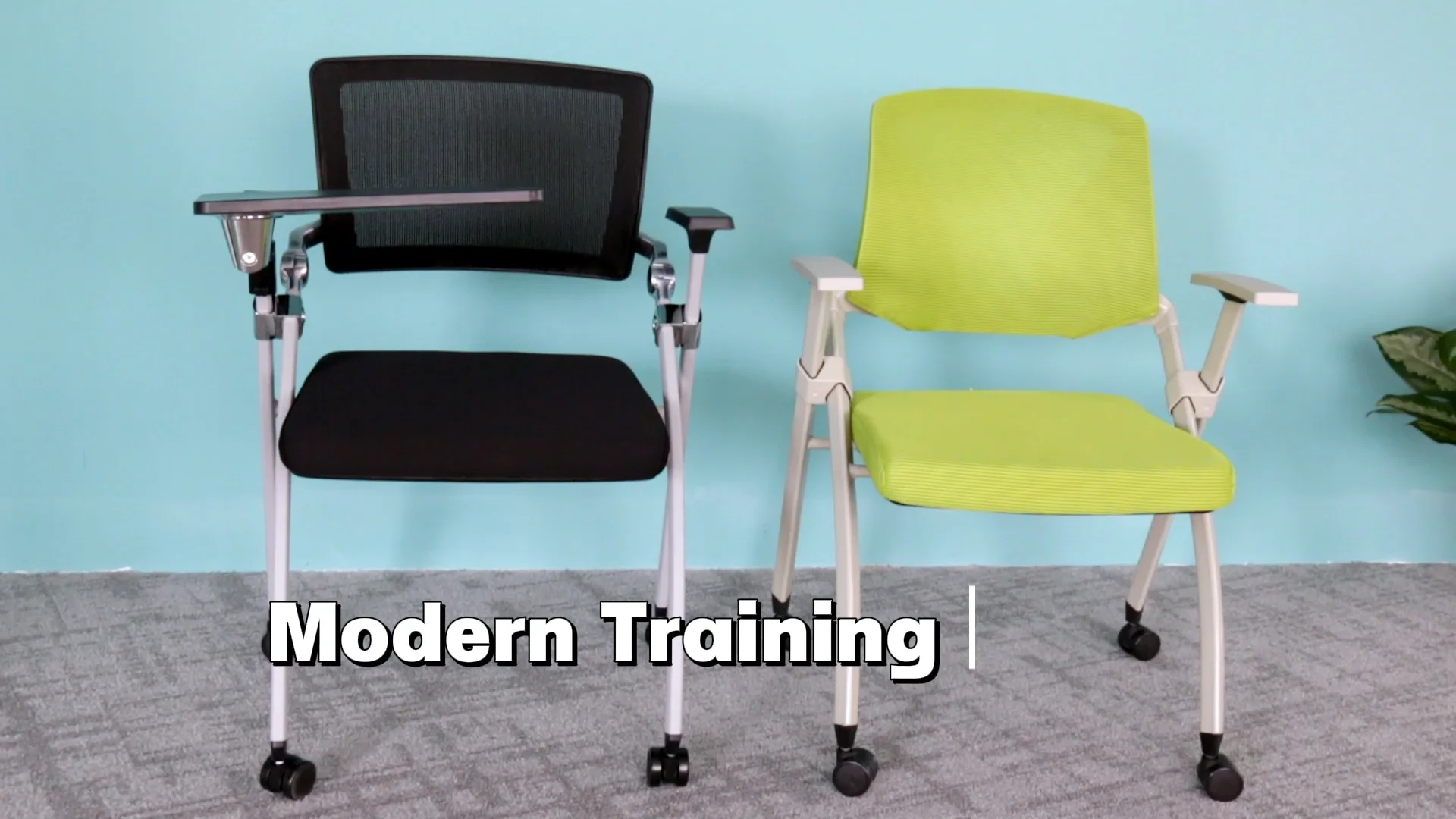 Modern Conference Room Folding Chairs Office Plastic Stackable Training ...