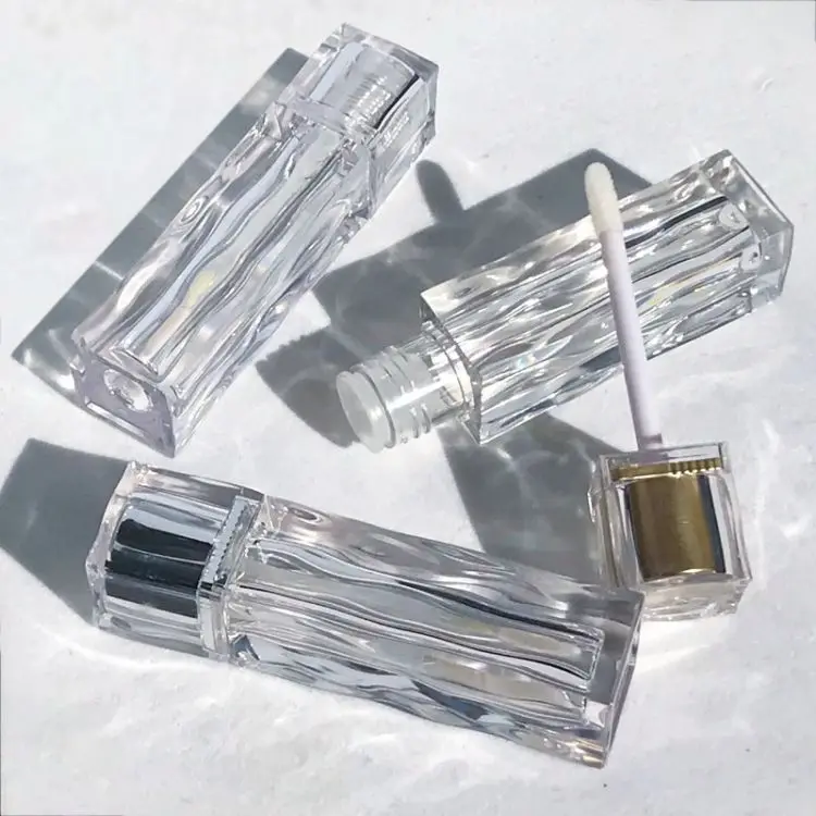 Trending Creative Fancy Clear Square Empty 4ml Lip Gloss Tubes