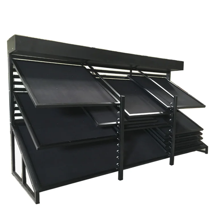 Slanting Type Double Rows Granite And Marble Sliding Tile Display ...