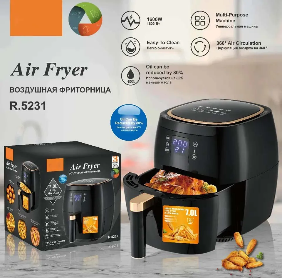Multi-functional Air Fryer Without Oil Deep Oil Free Hot Air Cooker ...