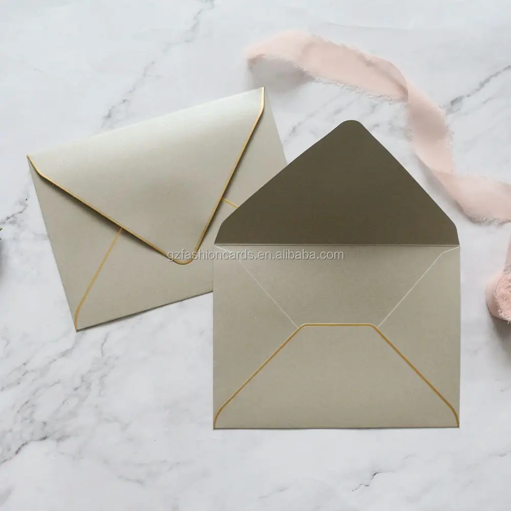 Custom Print 19X140mm Gold Foil Edge 250gsm Paper Cardstock Gold Trim ...