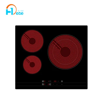 H-one 3 Burner Electric Stove Ceramic Hob Built In Infrared Cooking ...