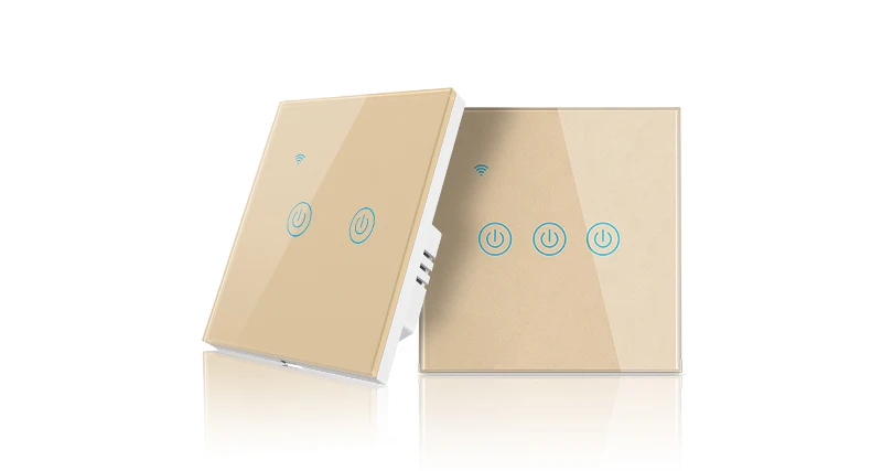 Wifi&ble Smart Touch Wall Switch Eu/uk App Control Smart Life And Tuya ...