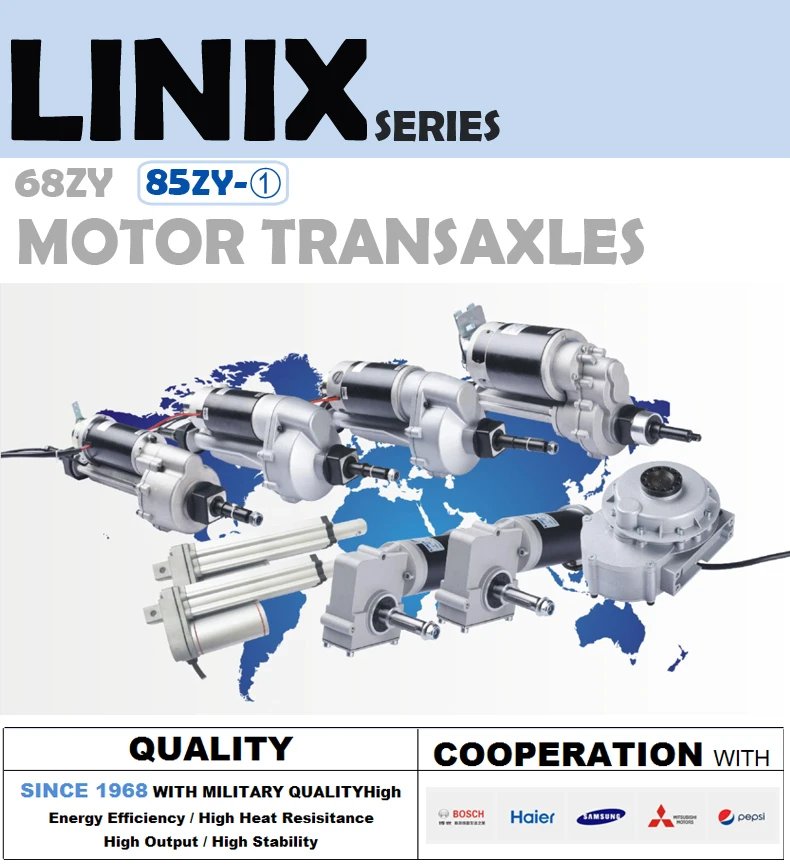 Linix 24v Dc-motor Transaxle Motor For Scooter Go-cart 500w Electric ...