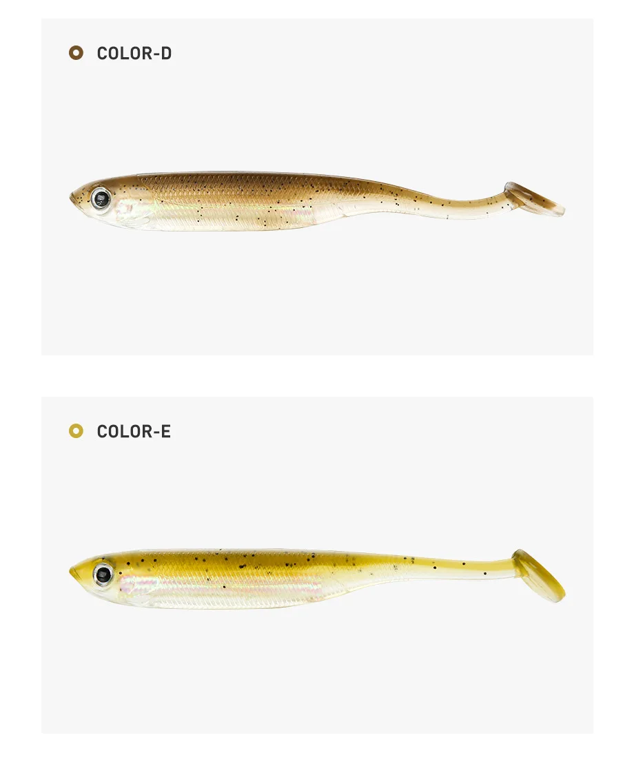 T Paddle Tail Plastic Shad Soft Fishing Lures - 10cm/12.8cm