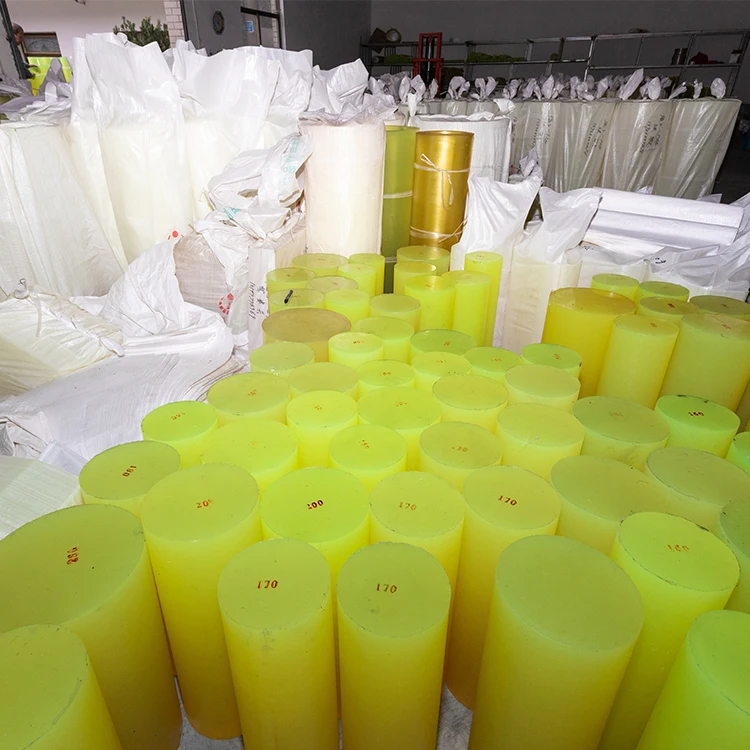 500 Mm Length 80A Pu Rod Transparent Yellow Polyurethane Rod Plastic ...