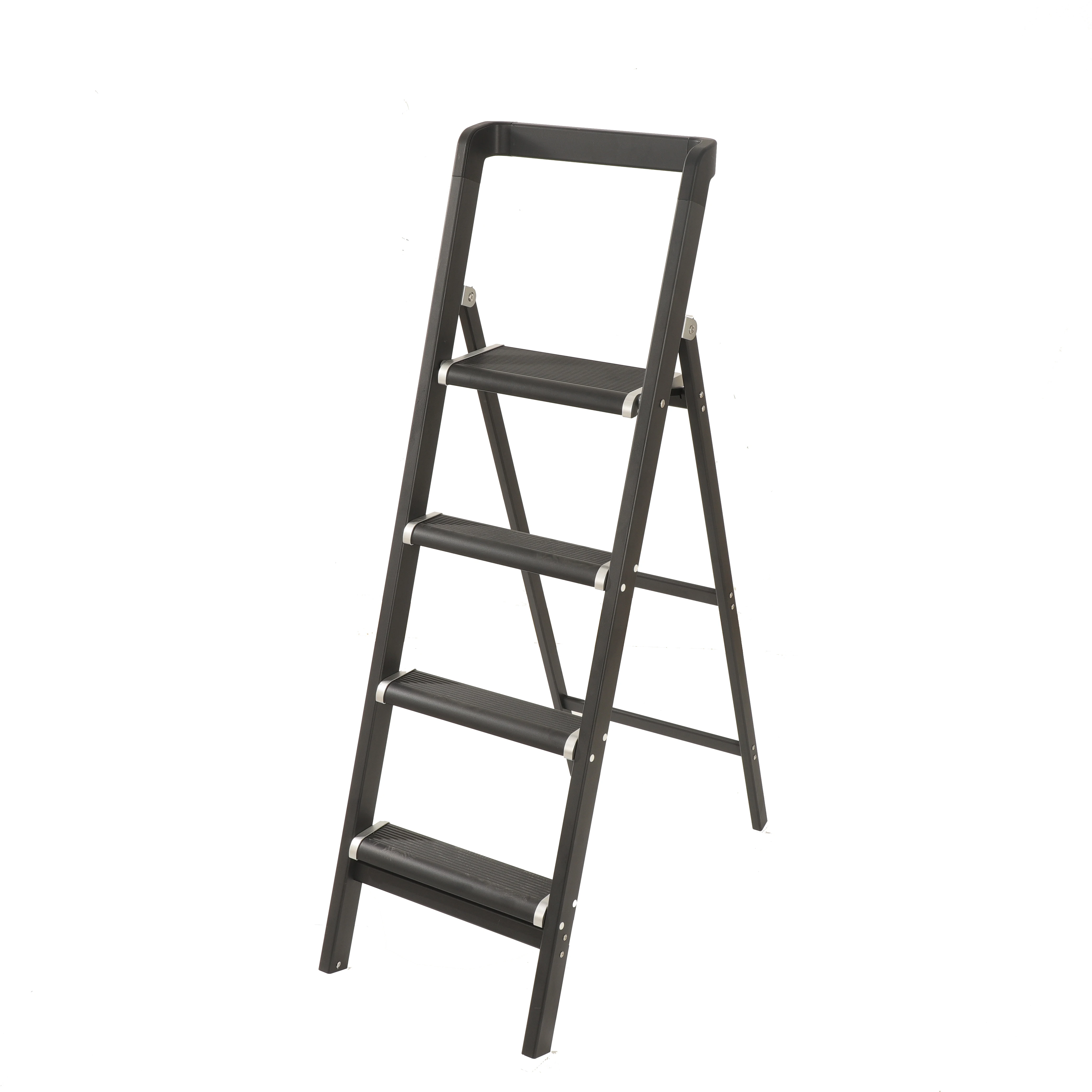 Deliladders Wide Step Modern Black Upscale Portable Aluminum Ladder 5 ...