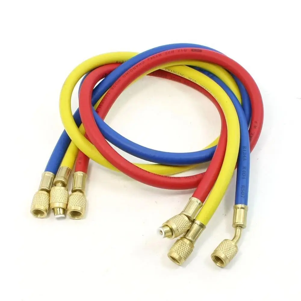 Industrial AC Charging Hoses Tube 1/4\" Brass Thread for R134a R404a ...
