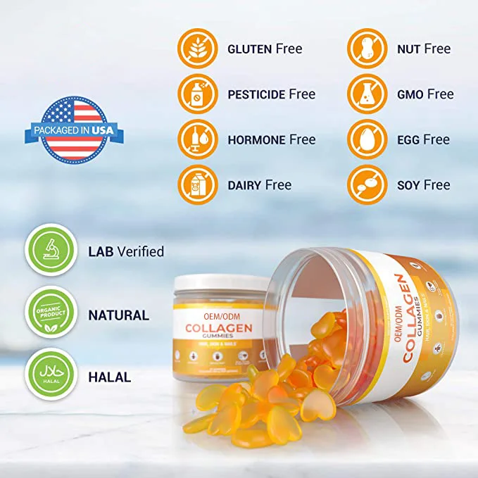 Pro Collagen Gummies Strawberry Gummi Whitening Skin Acne Freckle ...