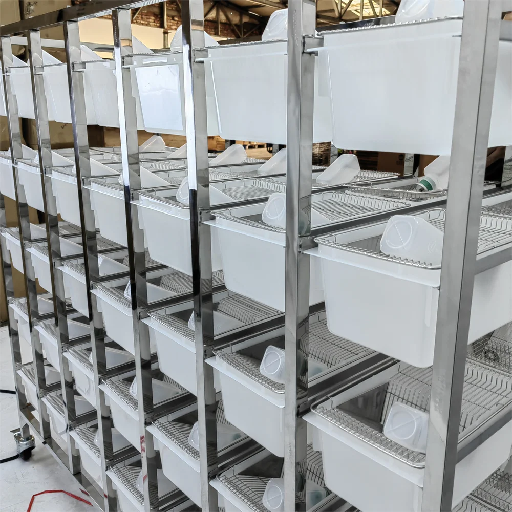 Laboratory Rat Cages With Stainless Steel Rack Lab Mice Cage Rack ...