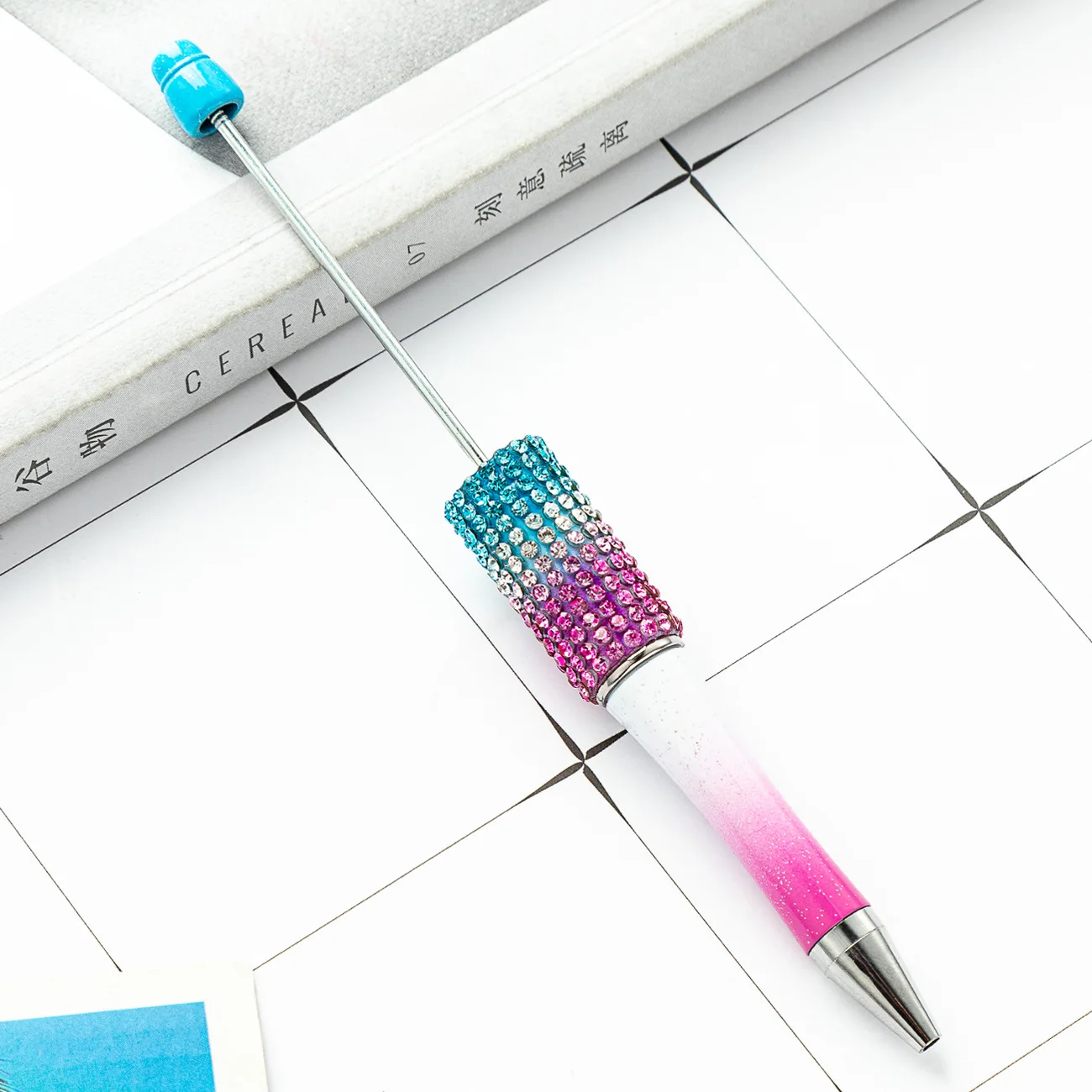 Diy Rhinestone Plastic Beadable Pen Refills Black Ink Smooth Writing ...