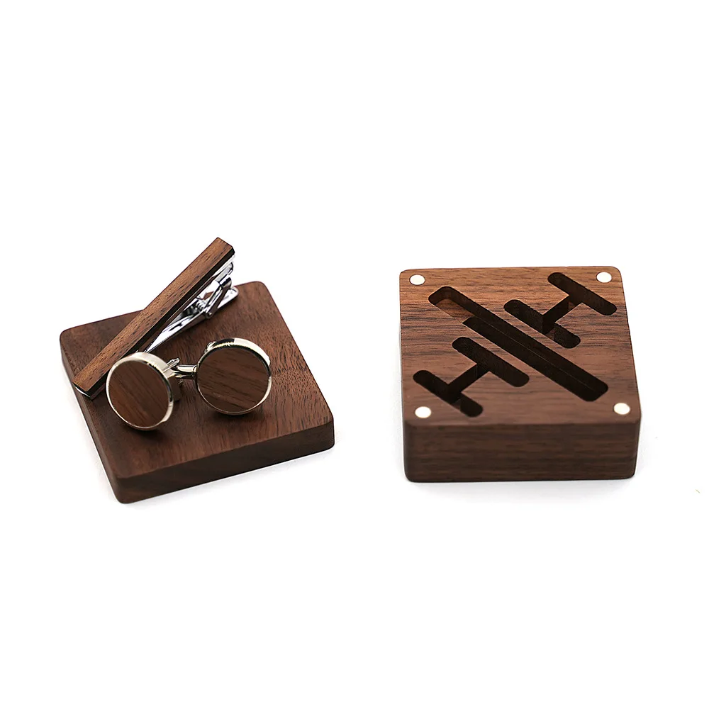 Alibaba.com: Black Walnut Solid Wood Cufflinks Box with Cufflinks and ...