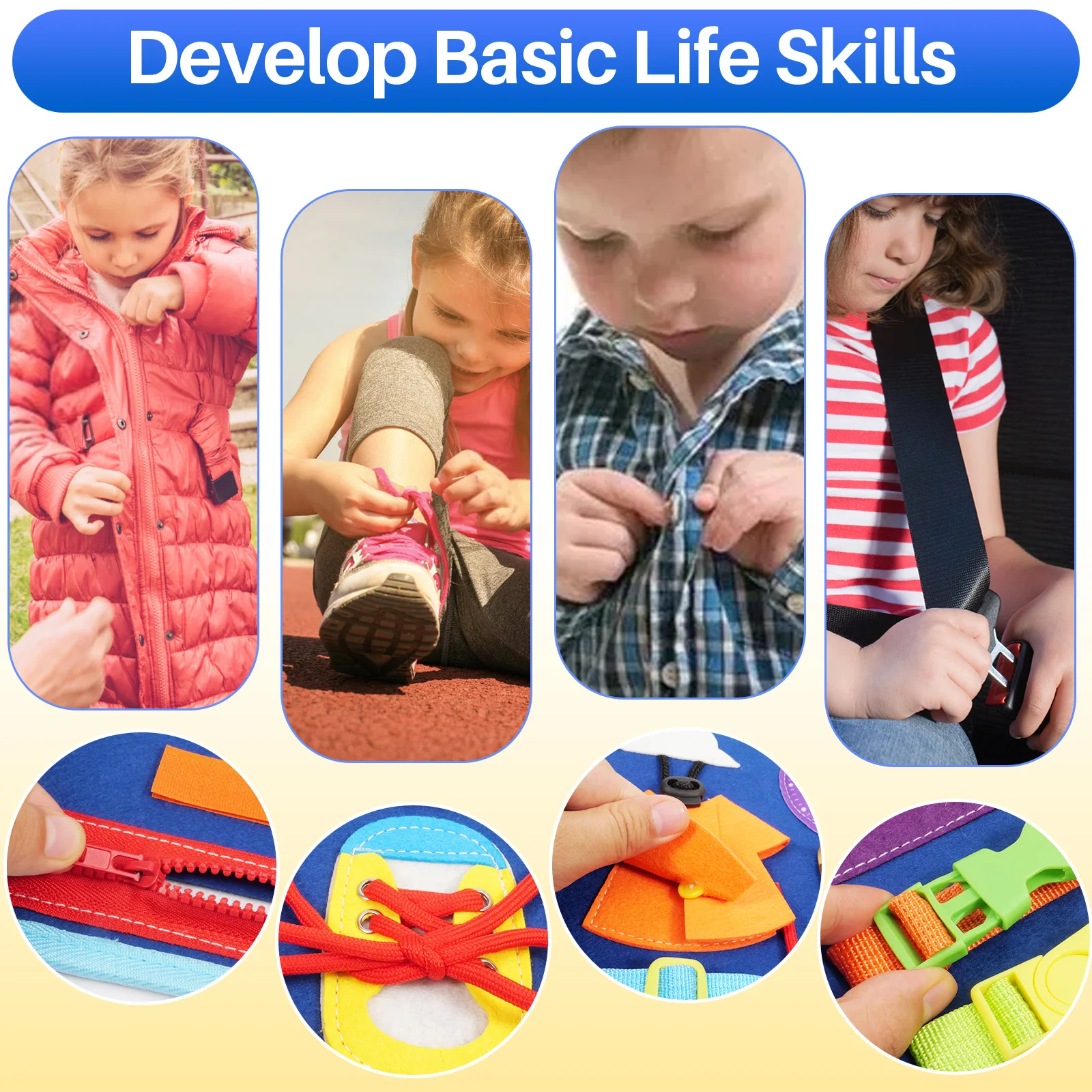 New Design 2024 Learner Montessori Toddler Preschool Felt Busy Board ...
