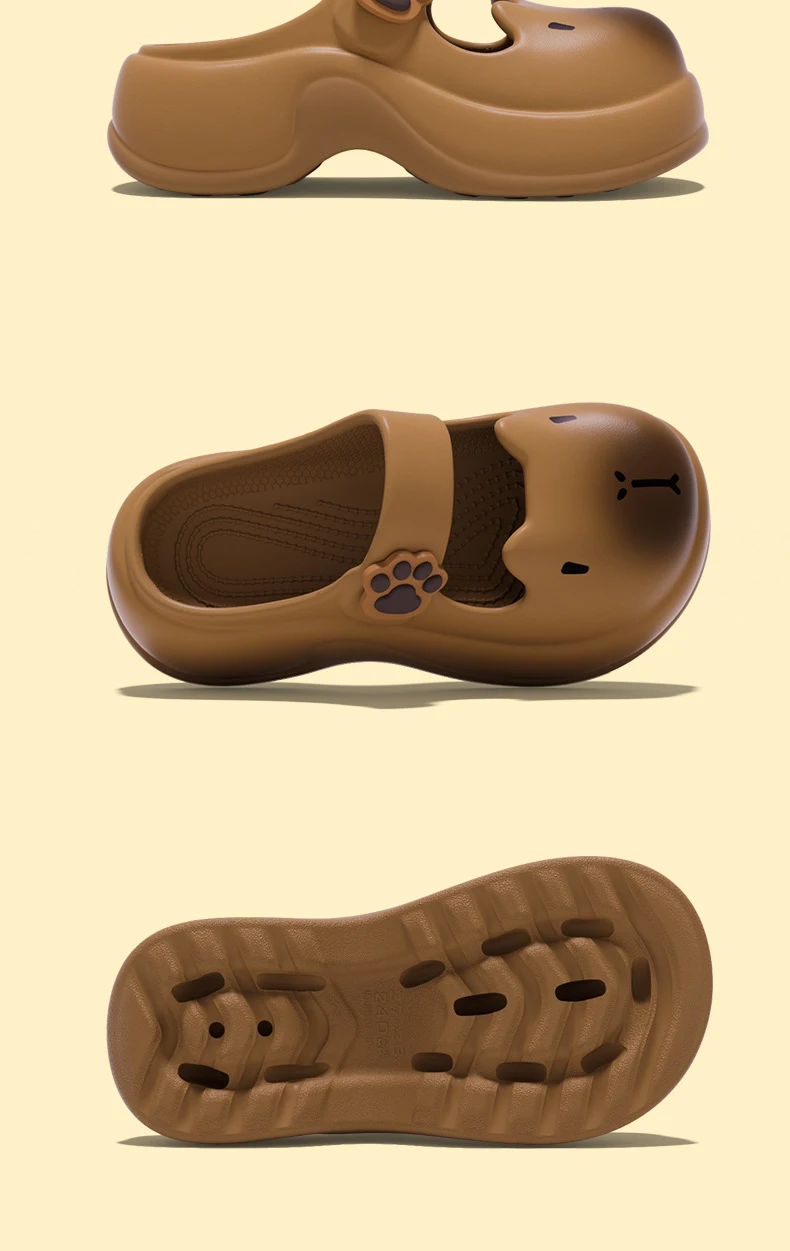 Cute Cartoon EVA Capybara Mary Jane Shoes Summer Outdoor Capibara ...