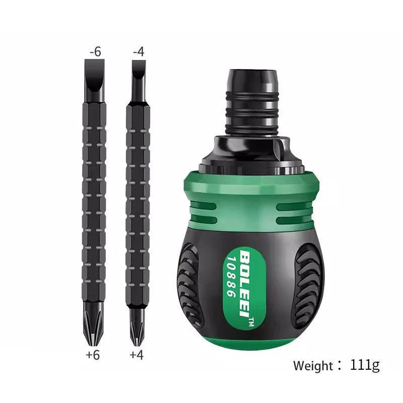 4 In 1 Mini Ratchete Screwdriver Multi-purpose Telescopic Magnetic Flat ...