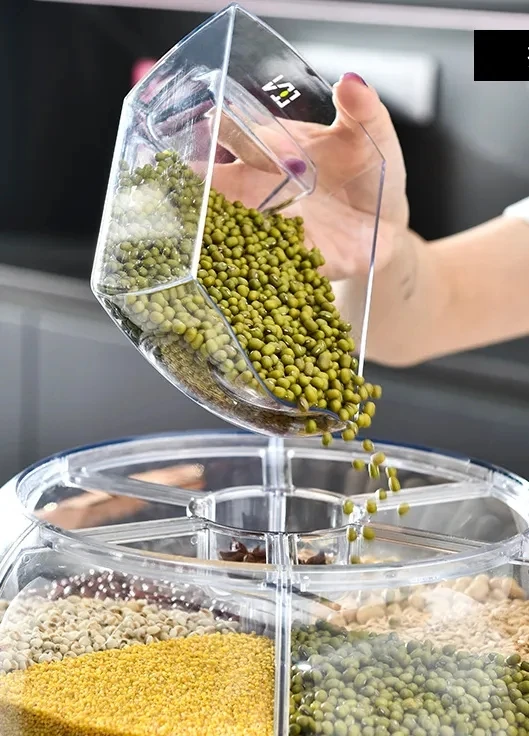 22lbs Round Cereal Grain Dispenser - Efficient Storage