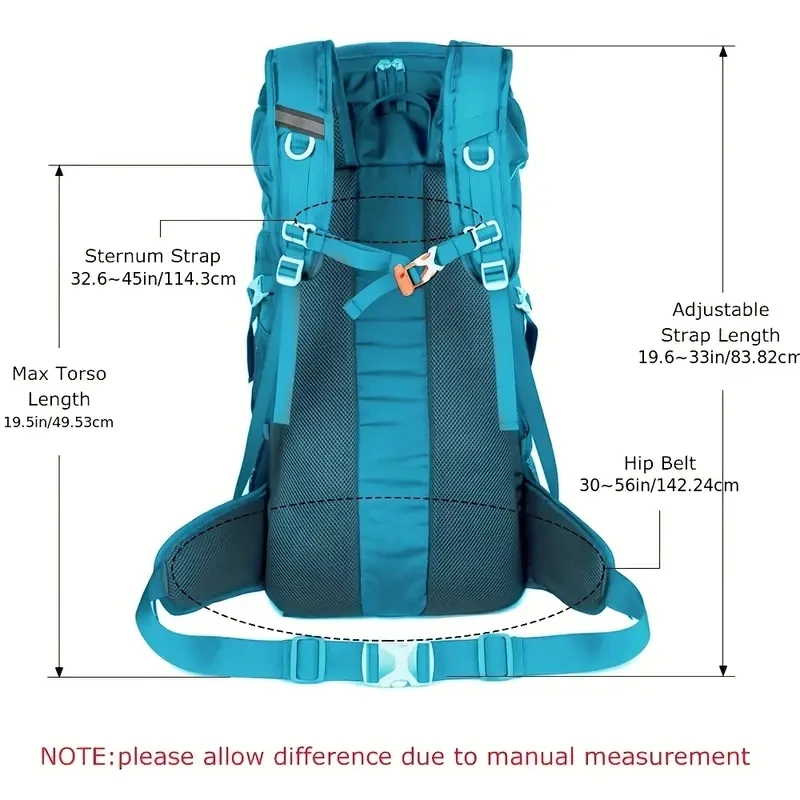 50L Large Capacity Hiking Backpack Waterproof Mountaineering Backpack ...