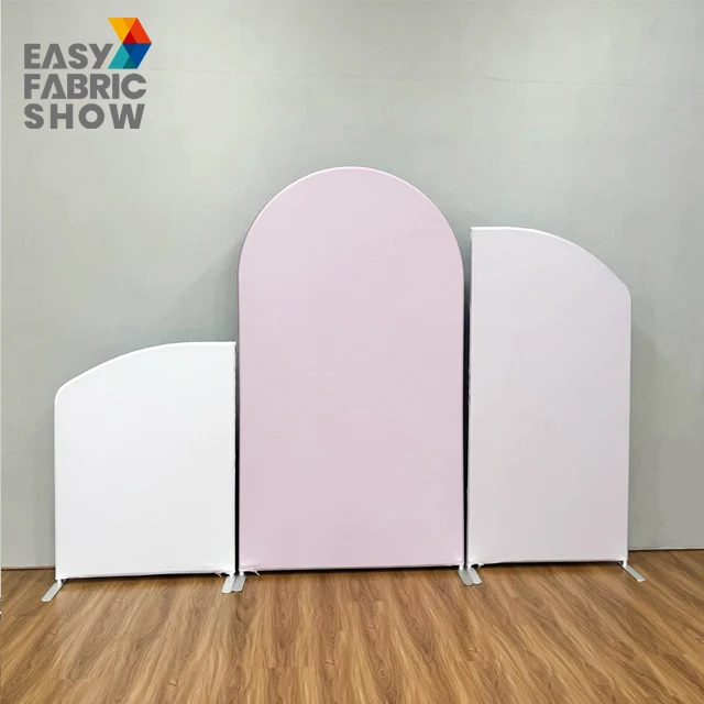 Tension Fabric Slanted Arch backdrop with Arch Cover frame arch stand ...