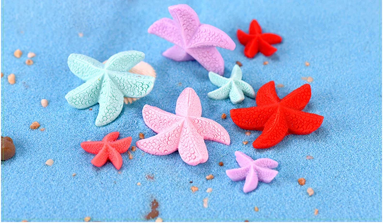 Mini Starfish Sea Star Figures Summer Beach Ocean Landscape Ornaments ...