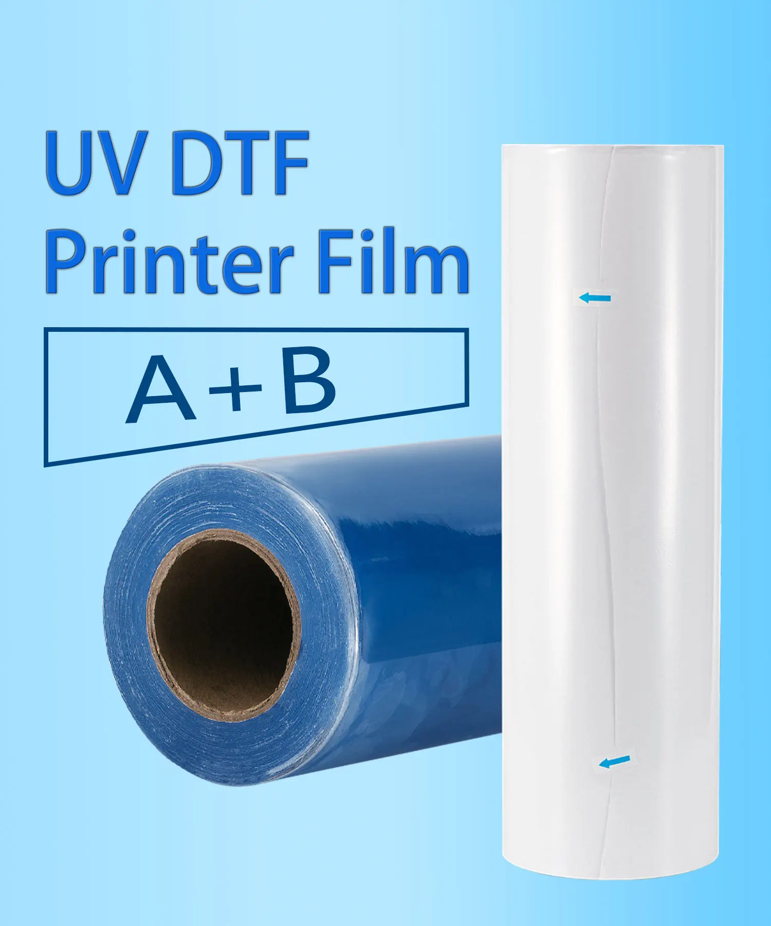 Uv Dtf Printrt ab Film Roll with Laminador Film A/b clear Film Uv Dtf ...