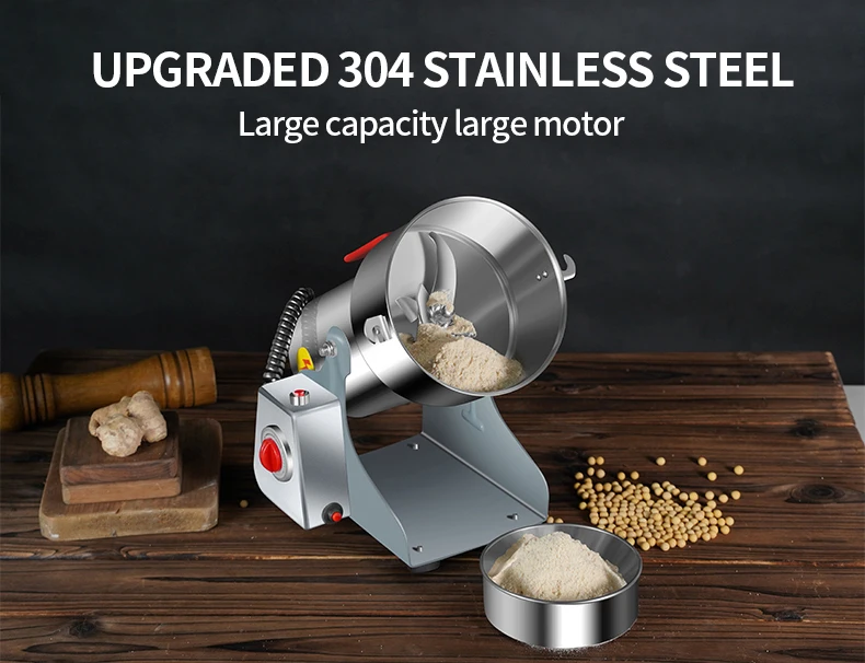 MJ 1500G Mini Flour Milling Machine Small Rice Corn Spices Cocoa Peanut ...