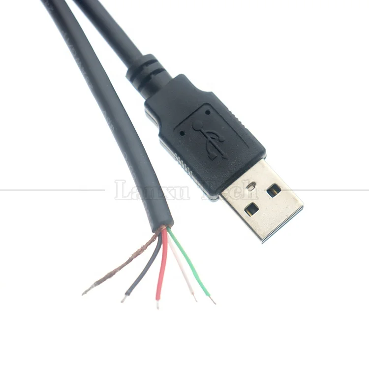 Diy Usb 2.0 Type A Male Connector To Open Stripped Bare Wires End ...