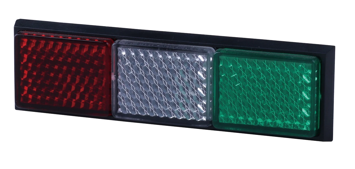 Italian Flag Reflectors - Safety Stickers with Self-adhesive