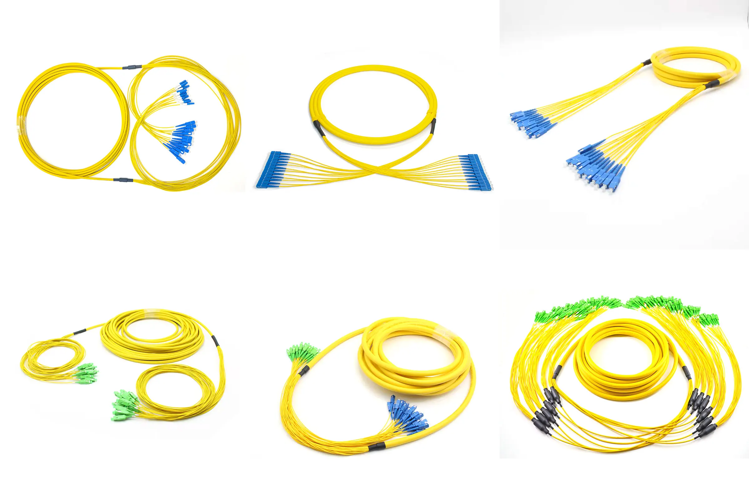 Fibre Optique Ftth Indoor Bundle Cable 12 Core Sm Sc Fiber Optic Patch ...