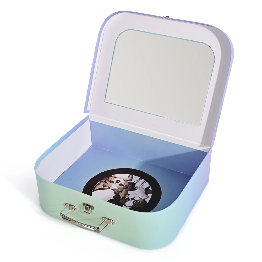 Luxury Portable Cardboard Suitcase Box Clothing Toy Paper Suitcase Gift ...