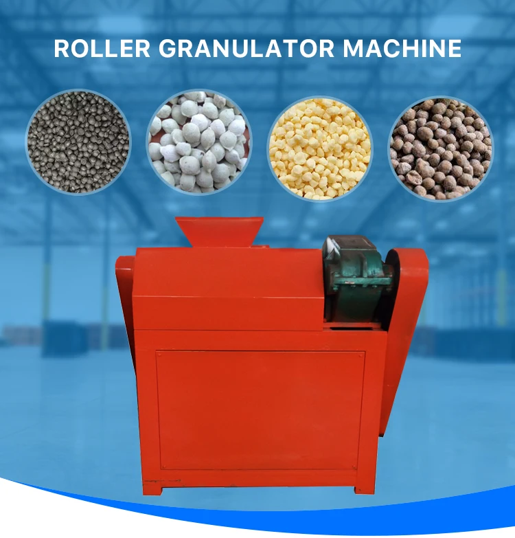 Double Roller Compaction Granulator Compact Fertilizer Machine Press ...