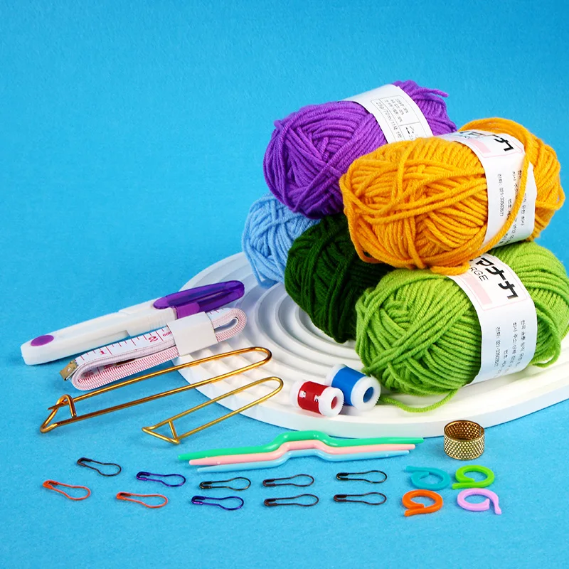 127-piece Beginners Knitting Tool Needle Accessories & Yarn Set Crochet ...