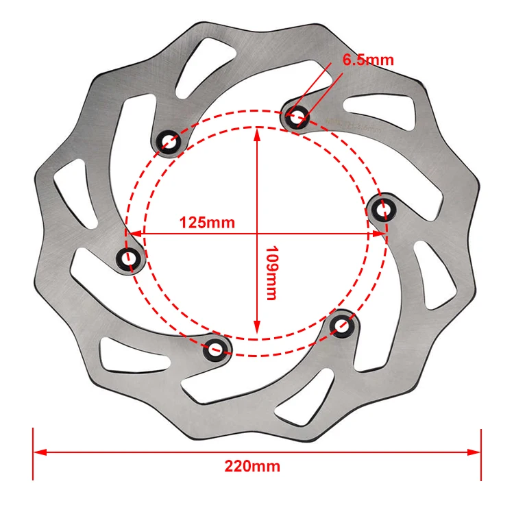 Factory Custom 220mm Rear Quality Motorcycle Brake Disc For Ktm Exc ...
