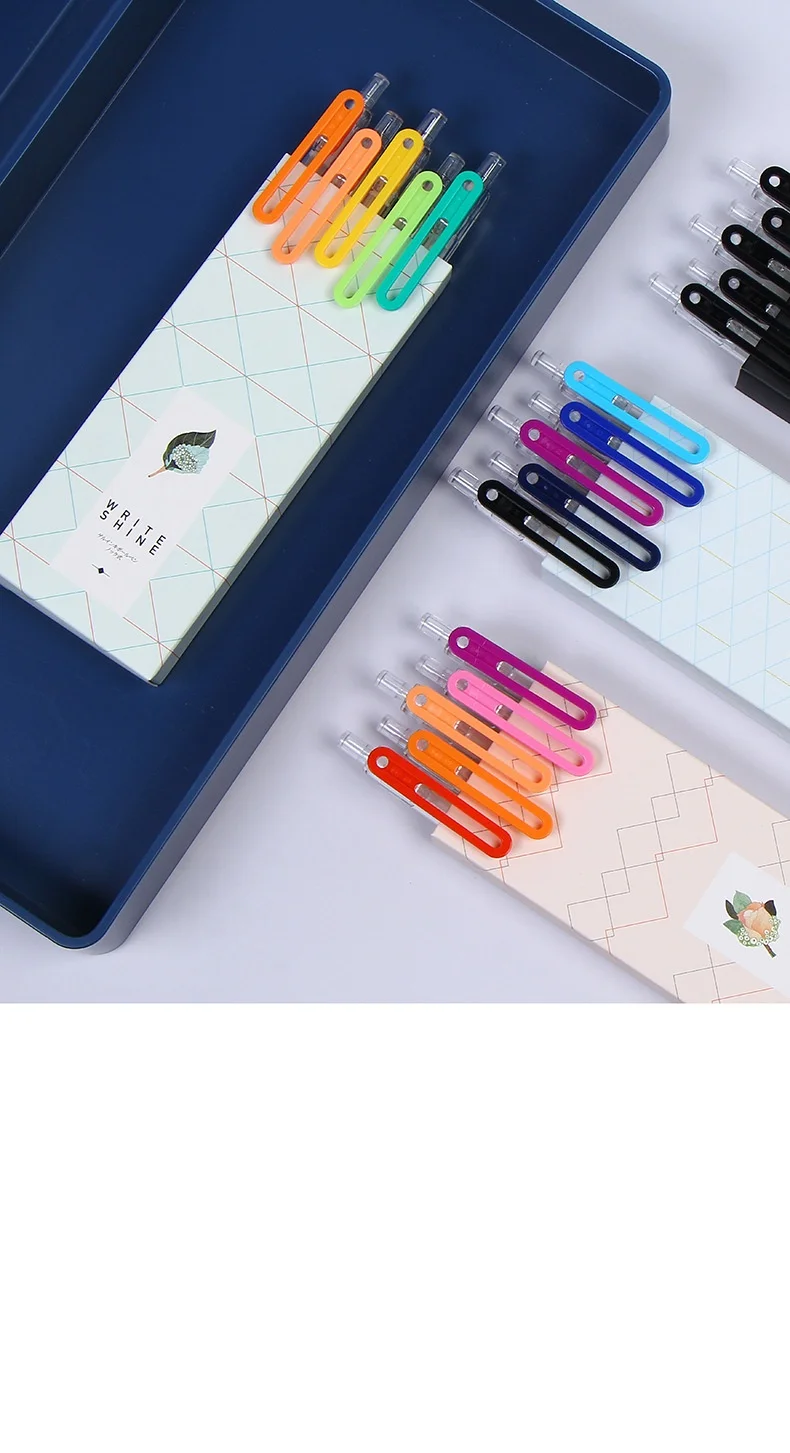Simple And Transparent Press Color Pen Set Creative And Fresh Hand ...