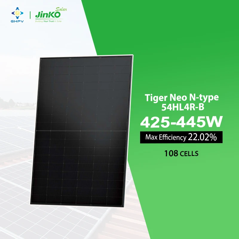 Jinko Tiger Neo N-type 54hl4r-b 445w Full Black Solar Panels 420w 425w 430w 435w 440w Panneau ...