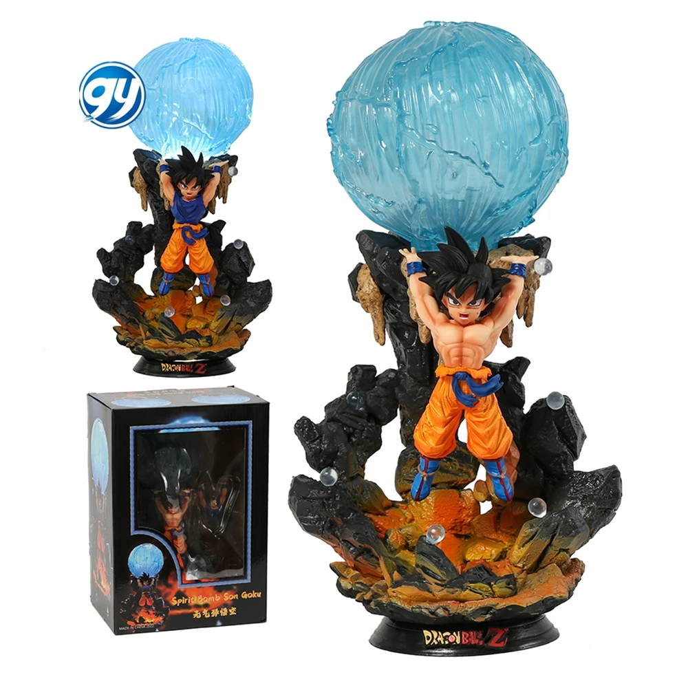 Goku Son Gokou Genki Dama Spirit Bomb Statue Figure With Light Figuras ...
